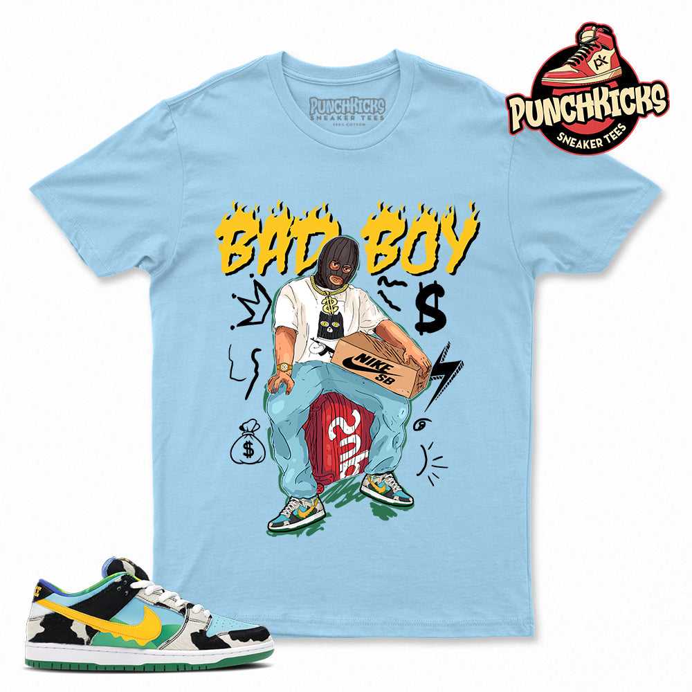 Bad Boy Baby Blue T-Shirt Match Nike SB Dunk Chunky Dunky – PunchKicks