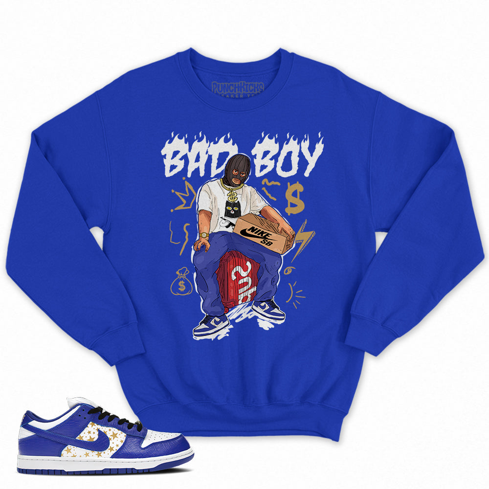 Bad Boy Royal Sweatshirt Match Nike SB Dunk Low Supreme Stars Hyper Ro ...