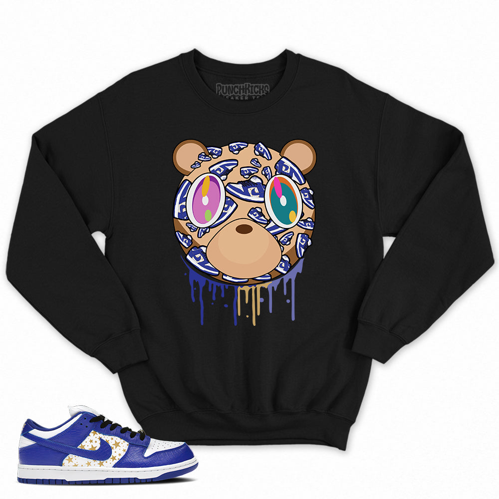 Bear Face Black Sweatshirt Match Nike SB Dunk Low Supreme Stars Hyper ...