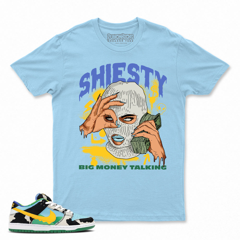Shiesty Big Money Talking Baby Blue T-Shirt Match Nike SB Dunk Chunky ...