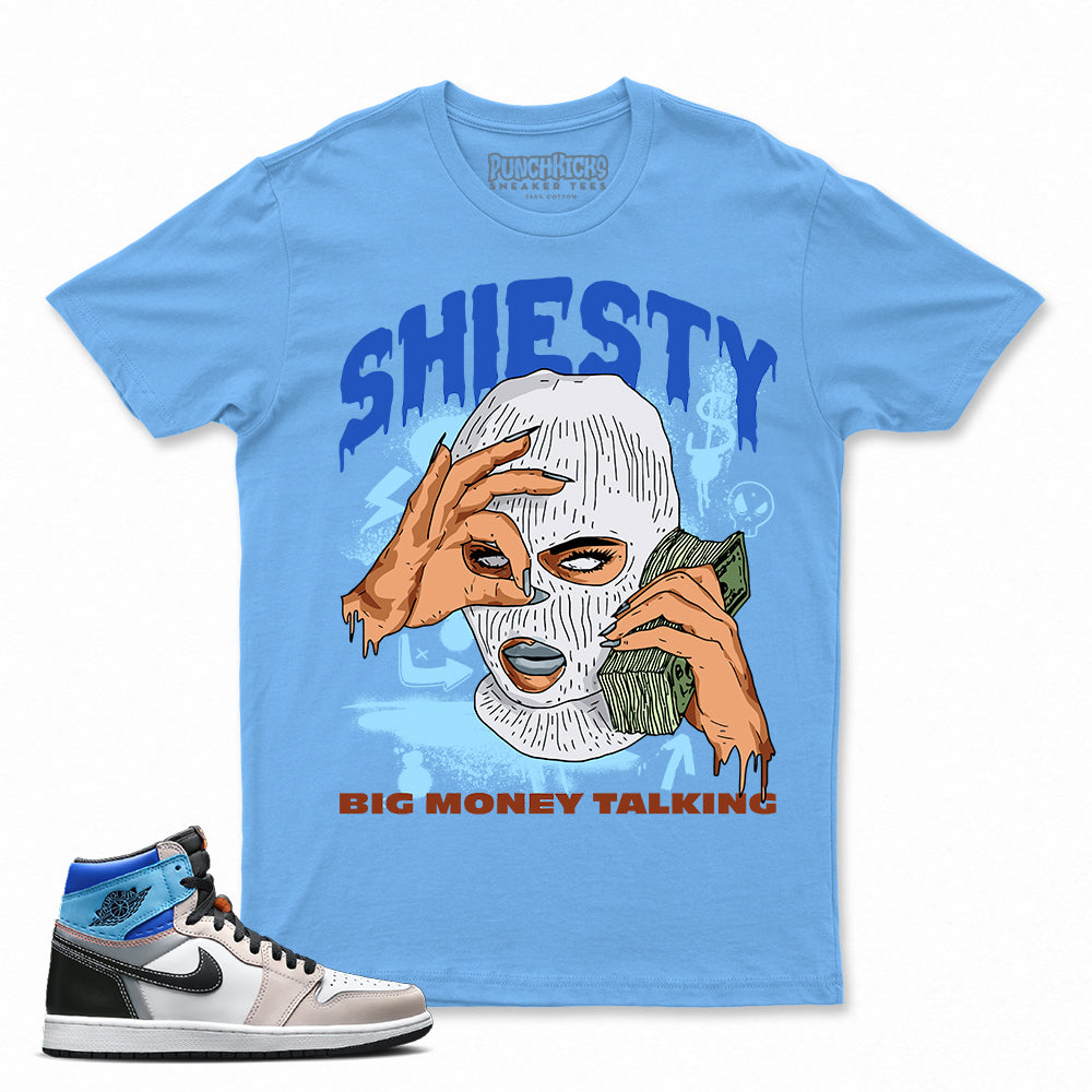 Shiesty Big Money Talking University Blue T-Shirt Match Jordan 1 High ...