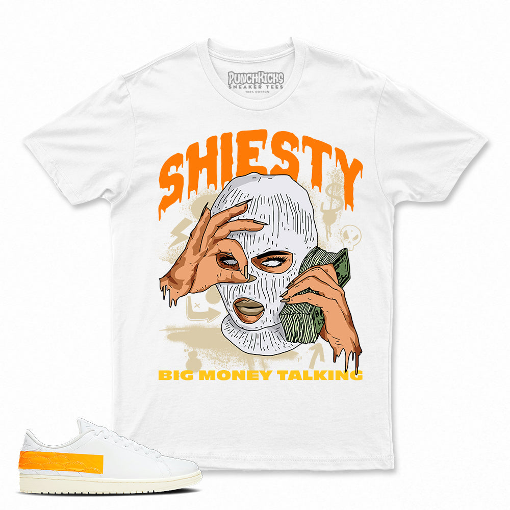 Shiesty Big Money Talking White T-Shirt Match Jordan 1 Centre Court Un ...